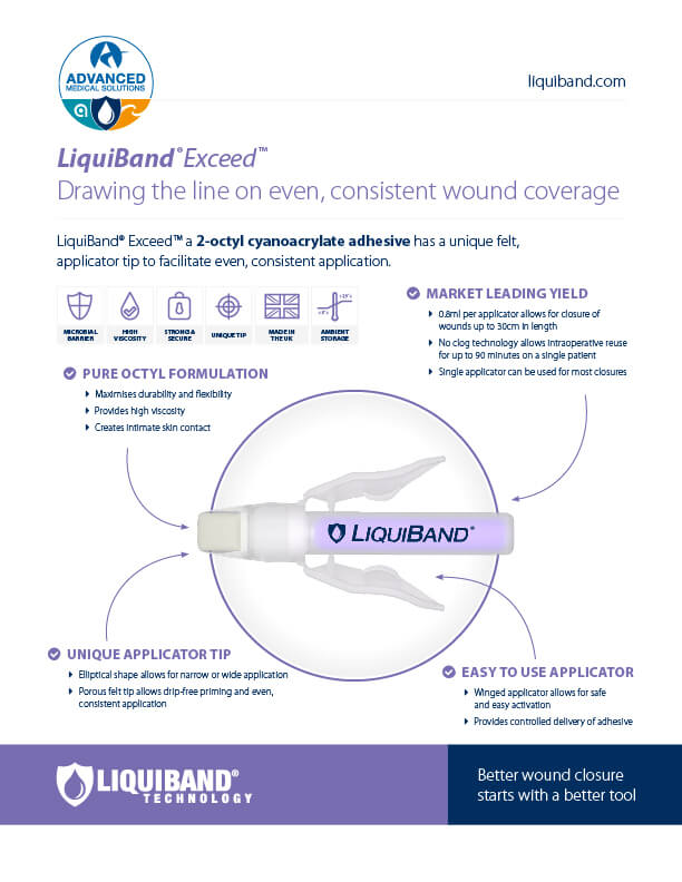 LiquiBand® Exceed™ - Controlled Wound Closure